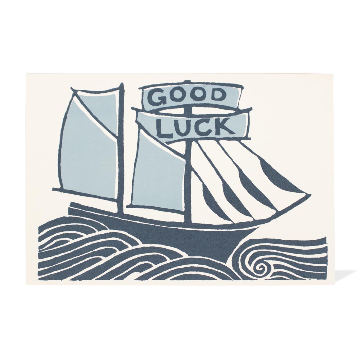 Card Good Luck Ship - Cambridge Imprint