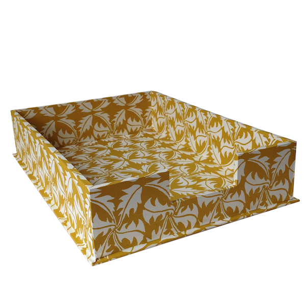 Oblong Birch Tray in Turmeric Dandelion pattern - Cambridge Imprint