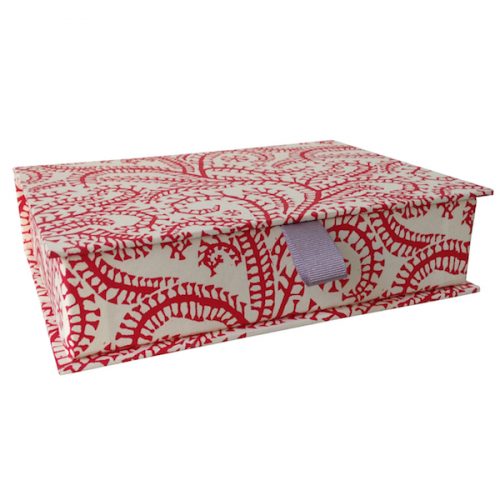 Hardback Notebook Seaweed Paisley Crimson | Notebooks | Cambridge Imprint