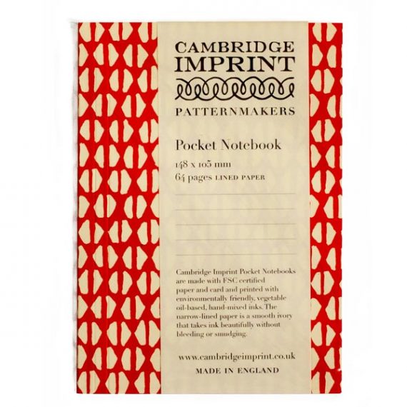 Hardback Notebook Seaweed Paisley Crimson | Notebooks | Cambridge Imprint