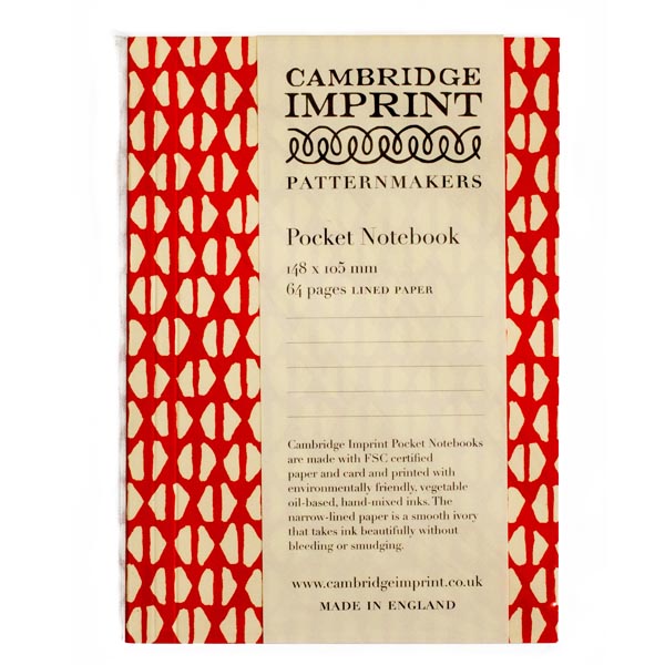 Hardback Notebook Seaweed Paisley Crimson | Notebooks | Cambridge Imprint