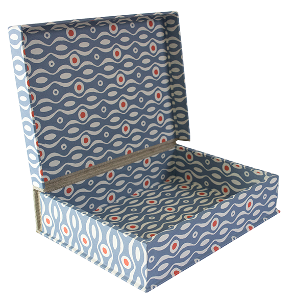 A5 Box File Persephone Cornflower and Red | Cambridge Imprint