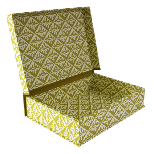 A5 Box File Oak Leaves Sap Green | Cambridge Imprint