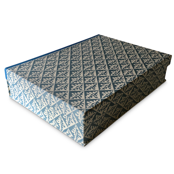 A4 Box File Oak Leaves Bright Blue | Cambridge Imprint