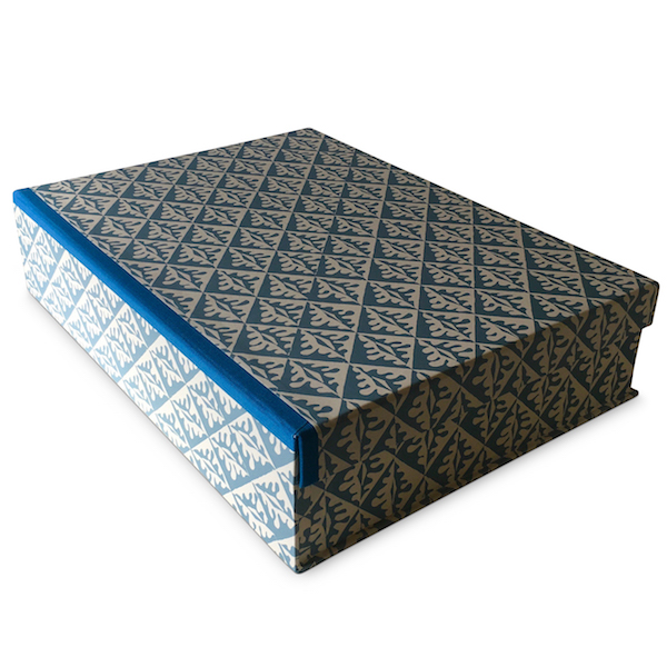 A4 Box File Oak Leaves Bright Blue | Cambridge Imprint
