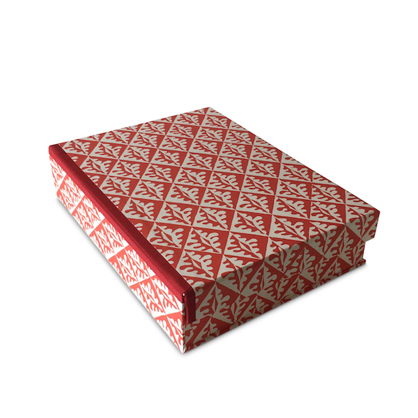 A5 Box File Oak Leaves Red | Cambridge Imprint