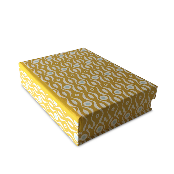 A5 Box File Persephone Mustard and Turquoise | Cambridge Imprint
