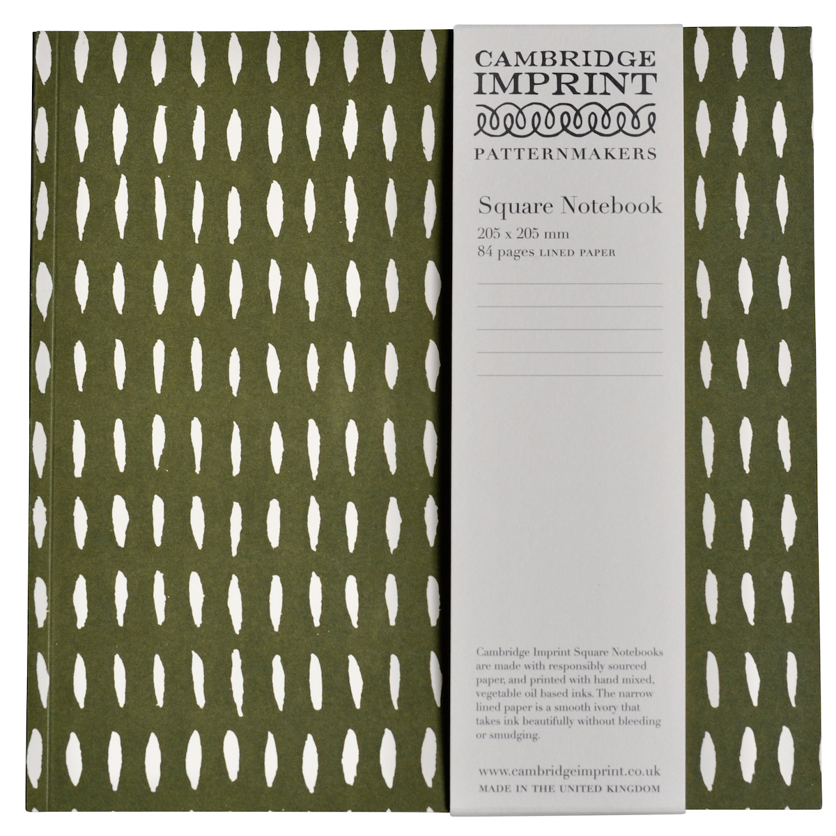 Square Lined Notebook Seed Olive | Notebooks | Cambridge Imprint