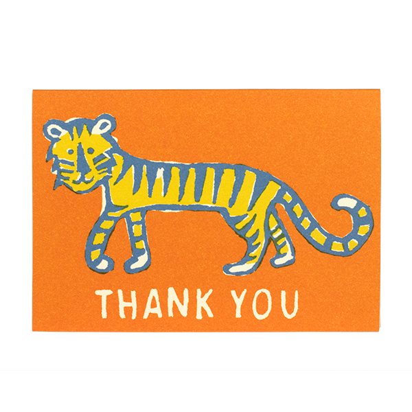 A7 Card Thank You Little Tiger - Cambridge Imprint