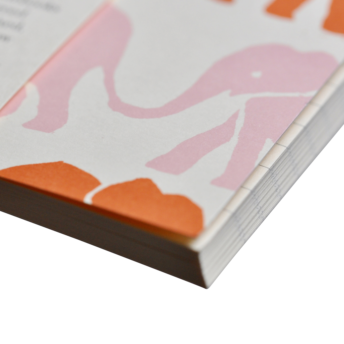 Square Lined Notebook Elephants Orange and Pink | Notebooks | Cambridge ...
