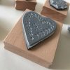 Printing Block Large Patterned Heart with Leaves - Cambridge Imprint