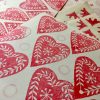 Printing Block Large Patterned Heart with Leaves - Cambridge Imprint