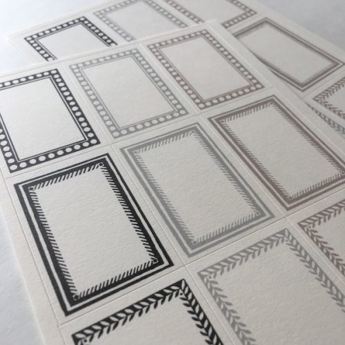 Packet of 18 Small Self-Adhesive Labels in Grey - Cambridge Imprint