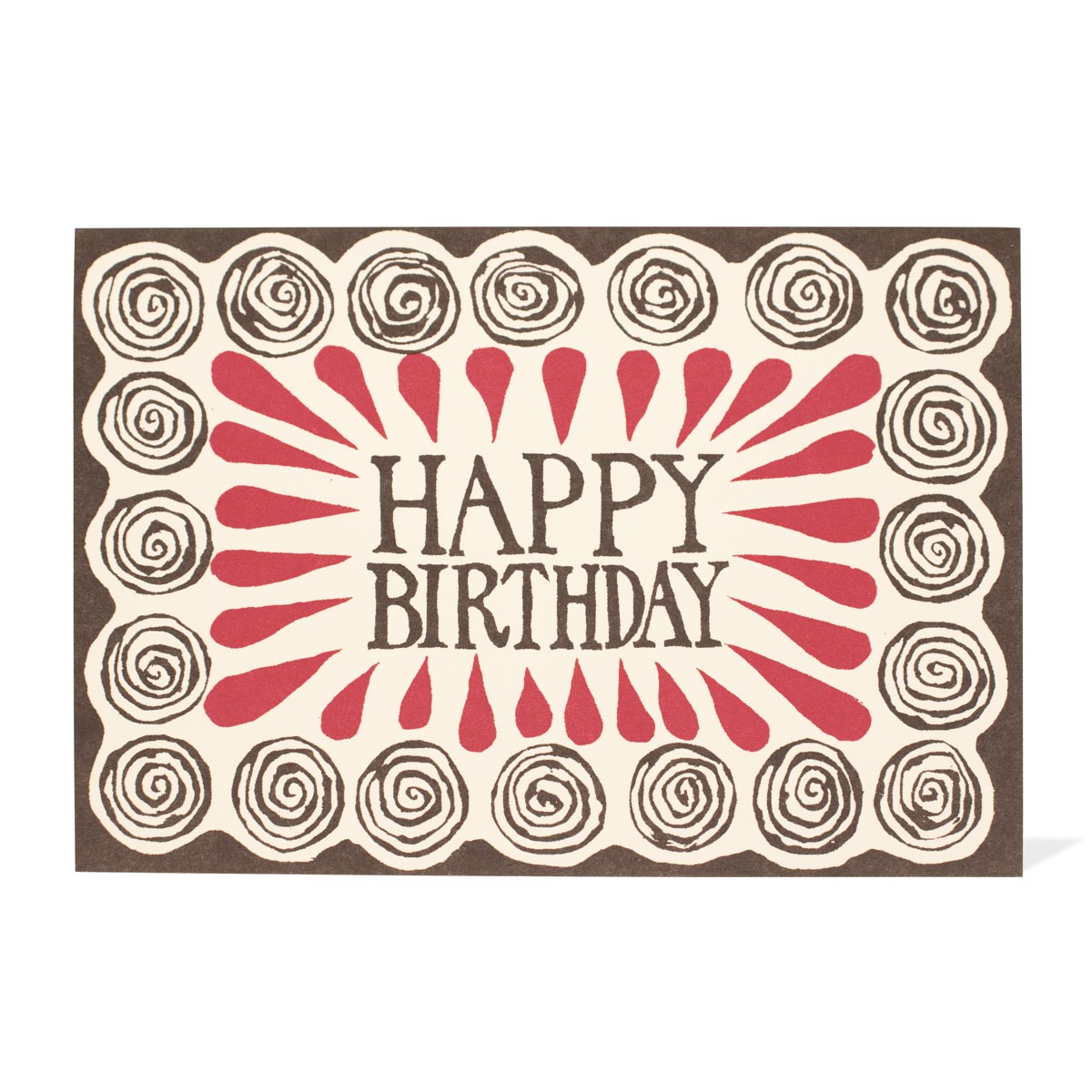 Card Happy Birthday Spirals - Cambridge Imprint