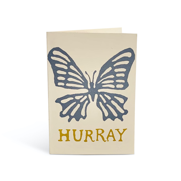 Small Card Hurray Little Butterfly - Cambridge Imprint