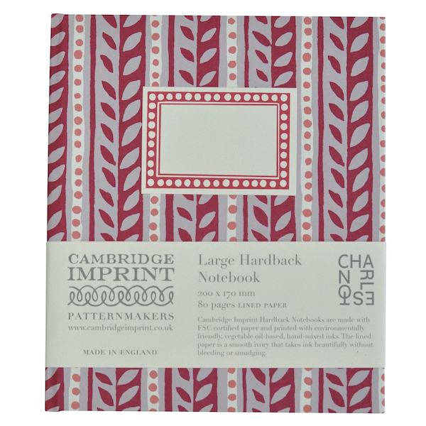 Large Hardback Notebook Charleston Border - Cambridge Imprint