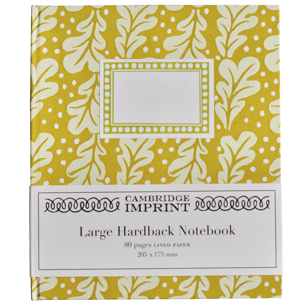 Large Hardback Notebook Quercus Sap Green - Cambridge Imprint