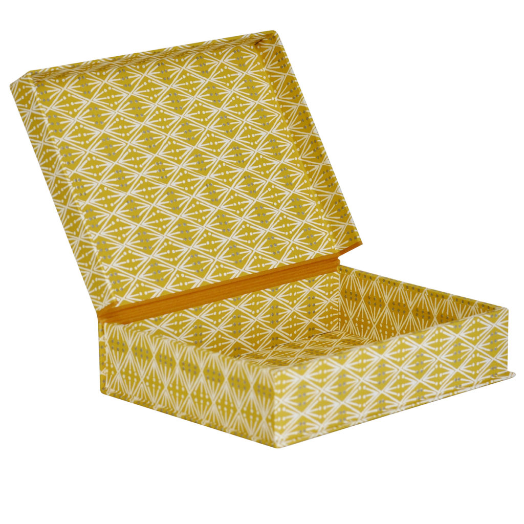 A5 Box Files Selvedge Mustard - Cambridge Imprint