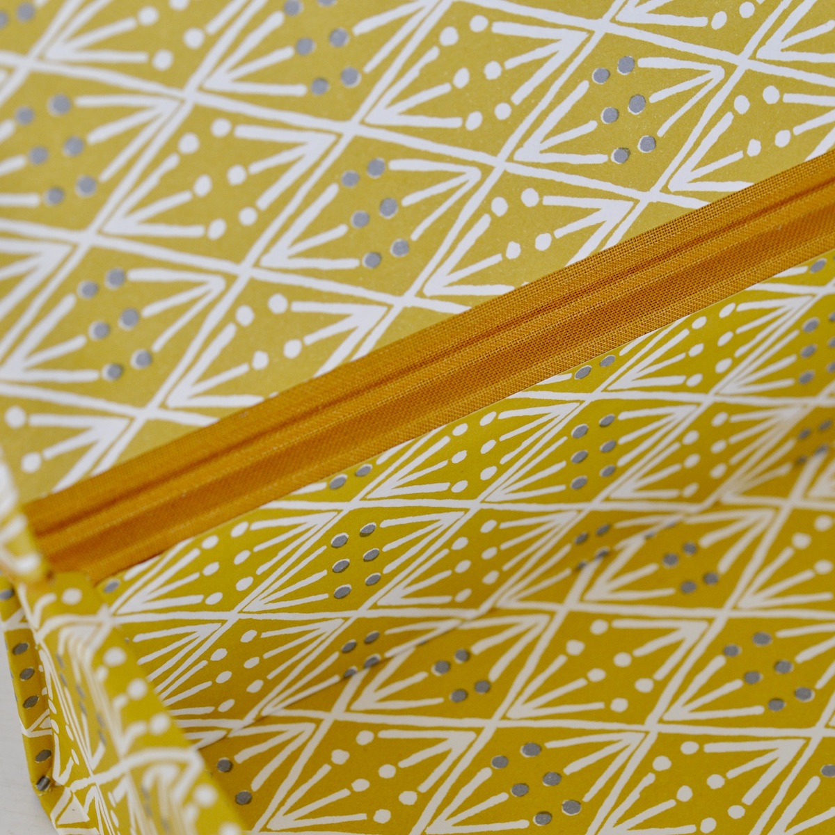 A5 Box Files Selvedge Mustard - Cambridge Imprint