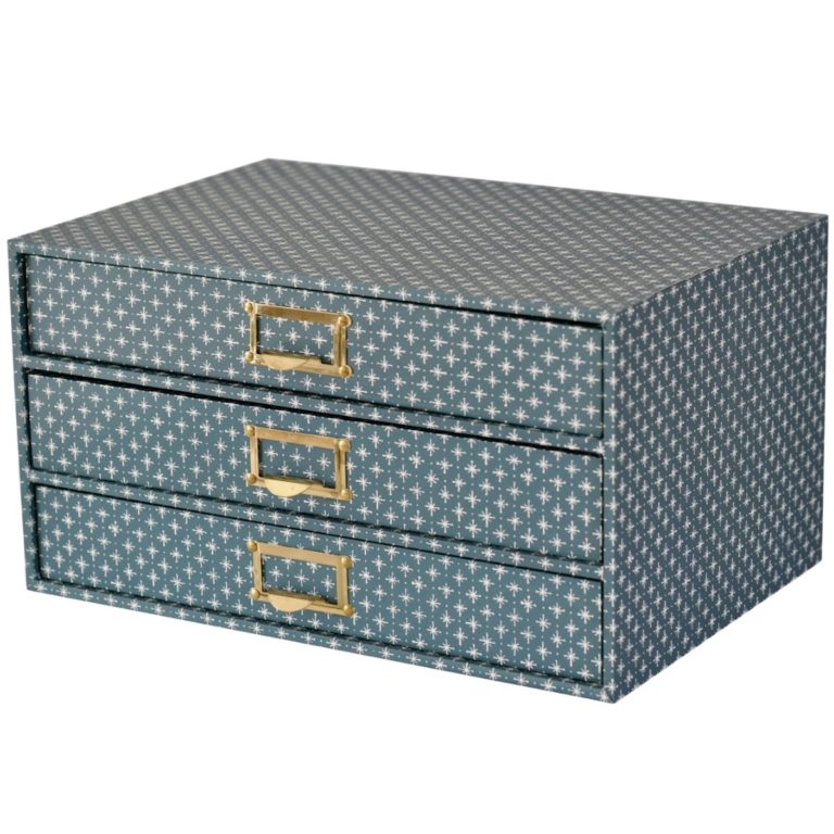 A Flight of Little Stars Patterned Paper-Covered Collector's Drawers ...