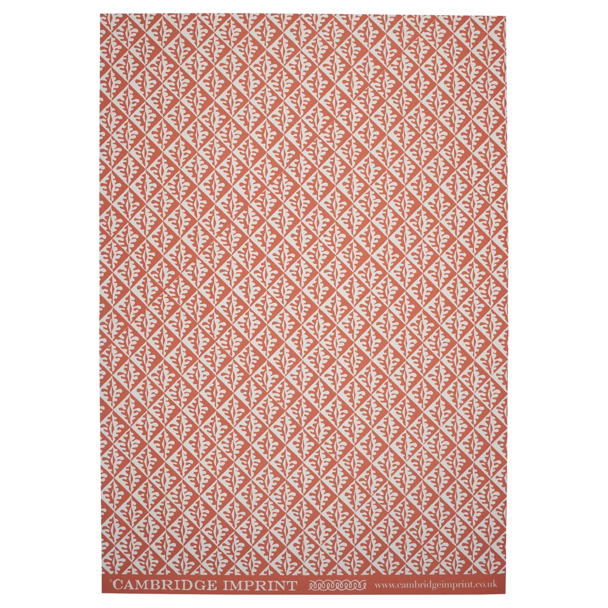 Oak Leaves Red | Patterned Paper | Cambridge Imprint