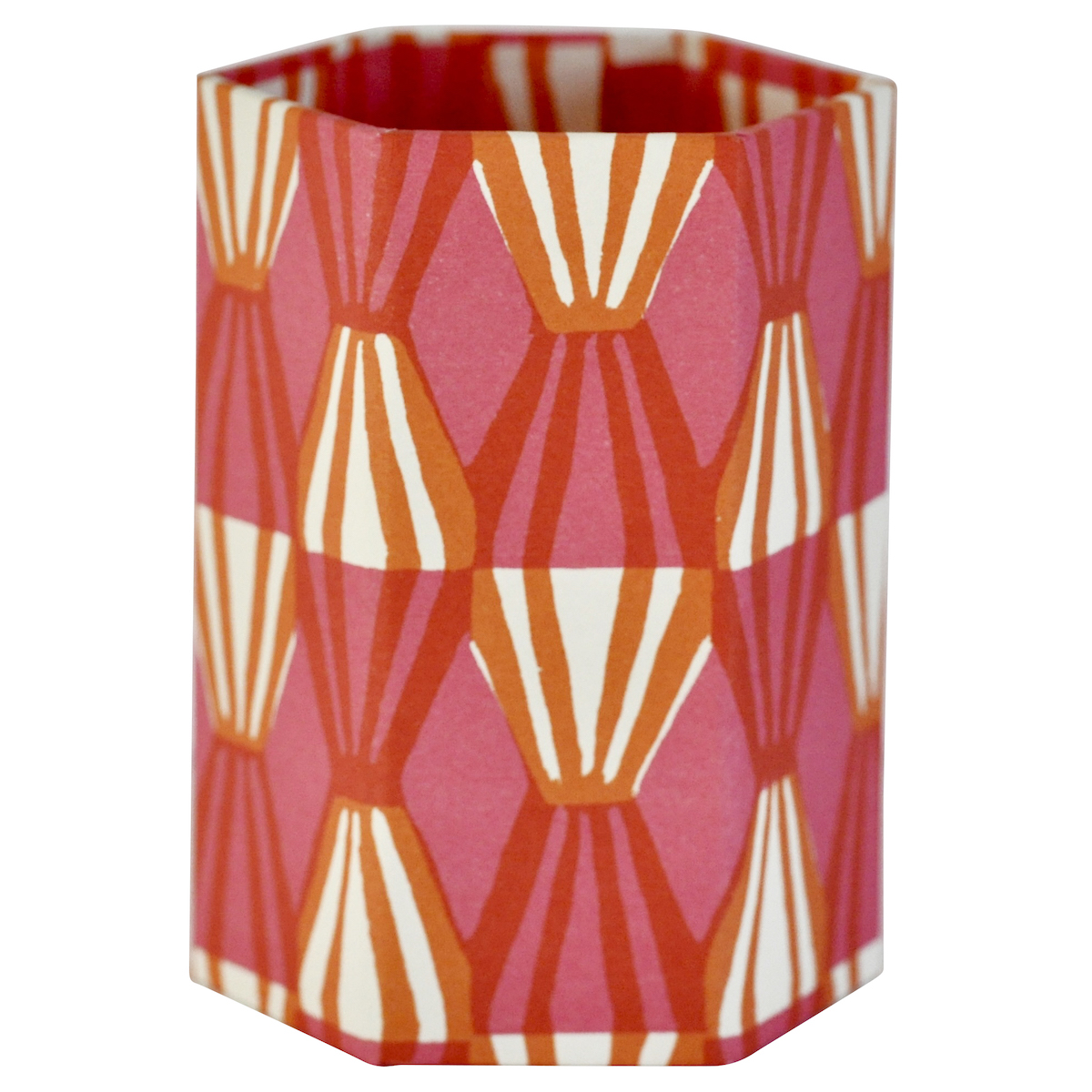 Threadwork Bright Pink and Orange Pencil Pot - Cambridge Imprint