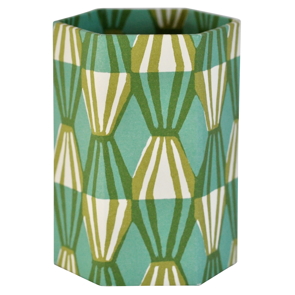 Threadwork Sap Green and Turquoise Pencil Pot - Cambridge Imprint