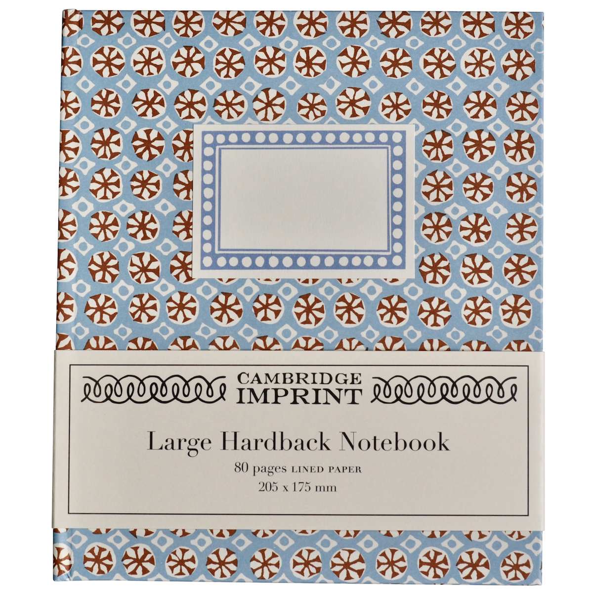Large Hardback Notebook Sea Urchin Sky and Cocoa - Cambridge Imprint