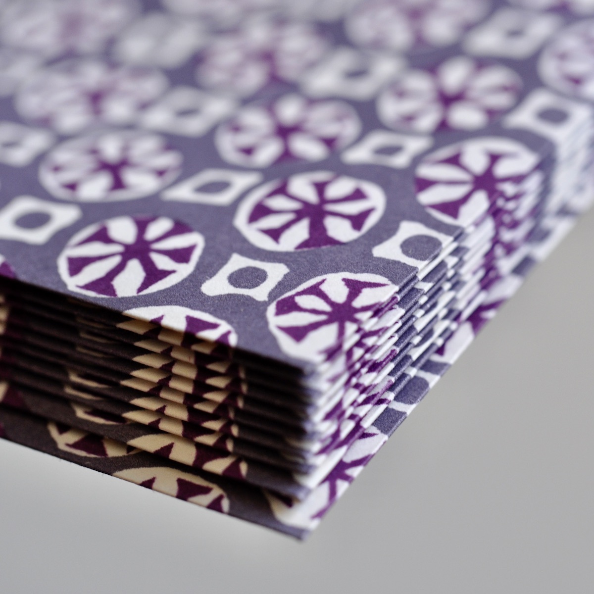 Packet of Ten Patterned Envelopes Sea Urchin French Lavender ...