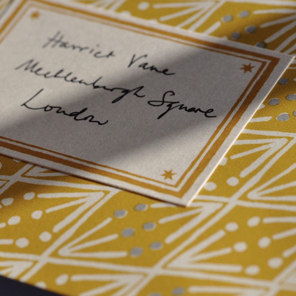 Packet of 10 Large Self-Adhesive Labels with Mustard Border - Cambridge ...