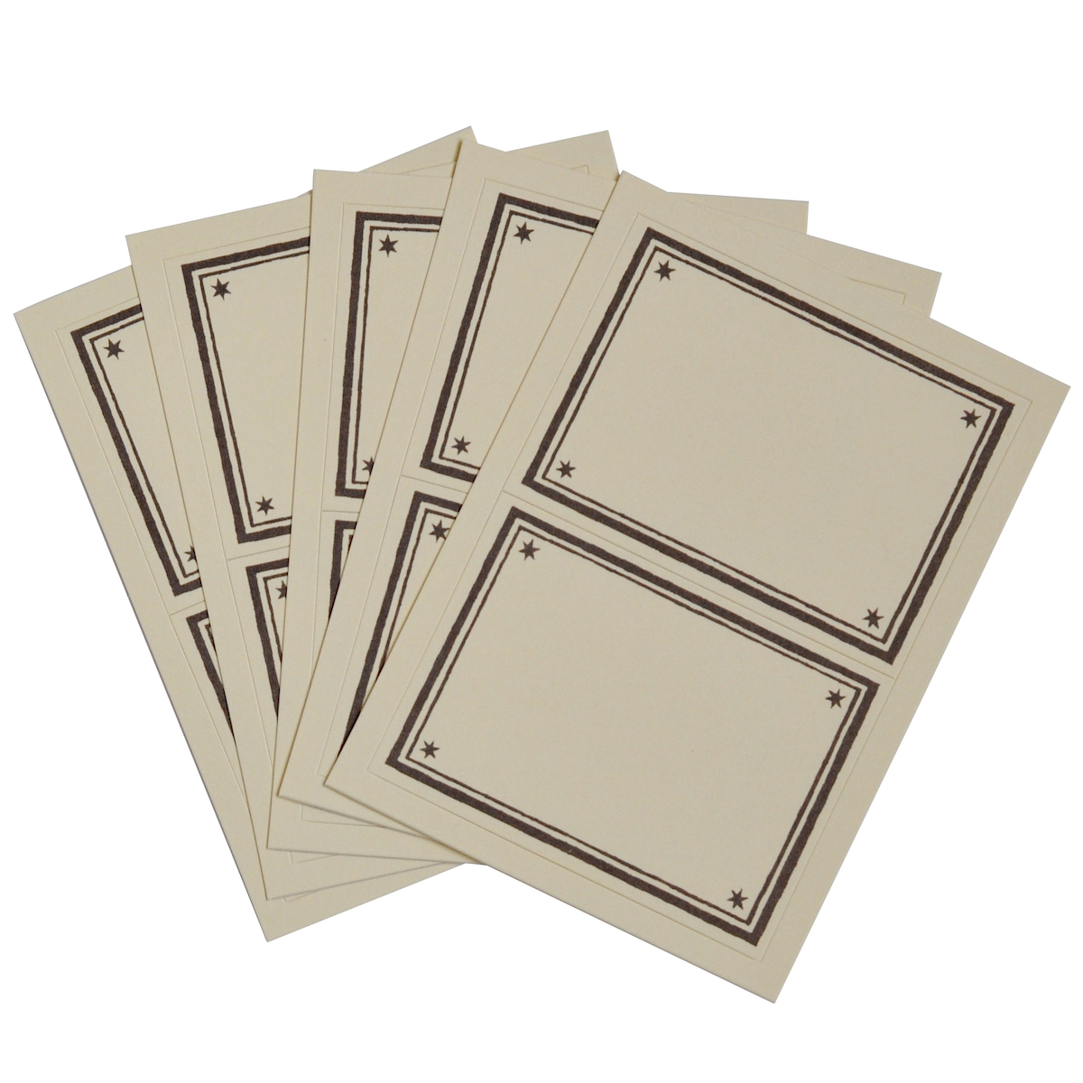 Packet of 10 Large Self-Adhesive Labels with Lavender Border ...