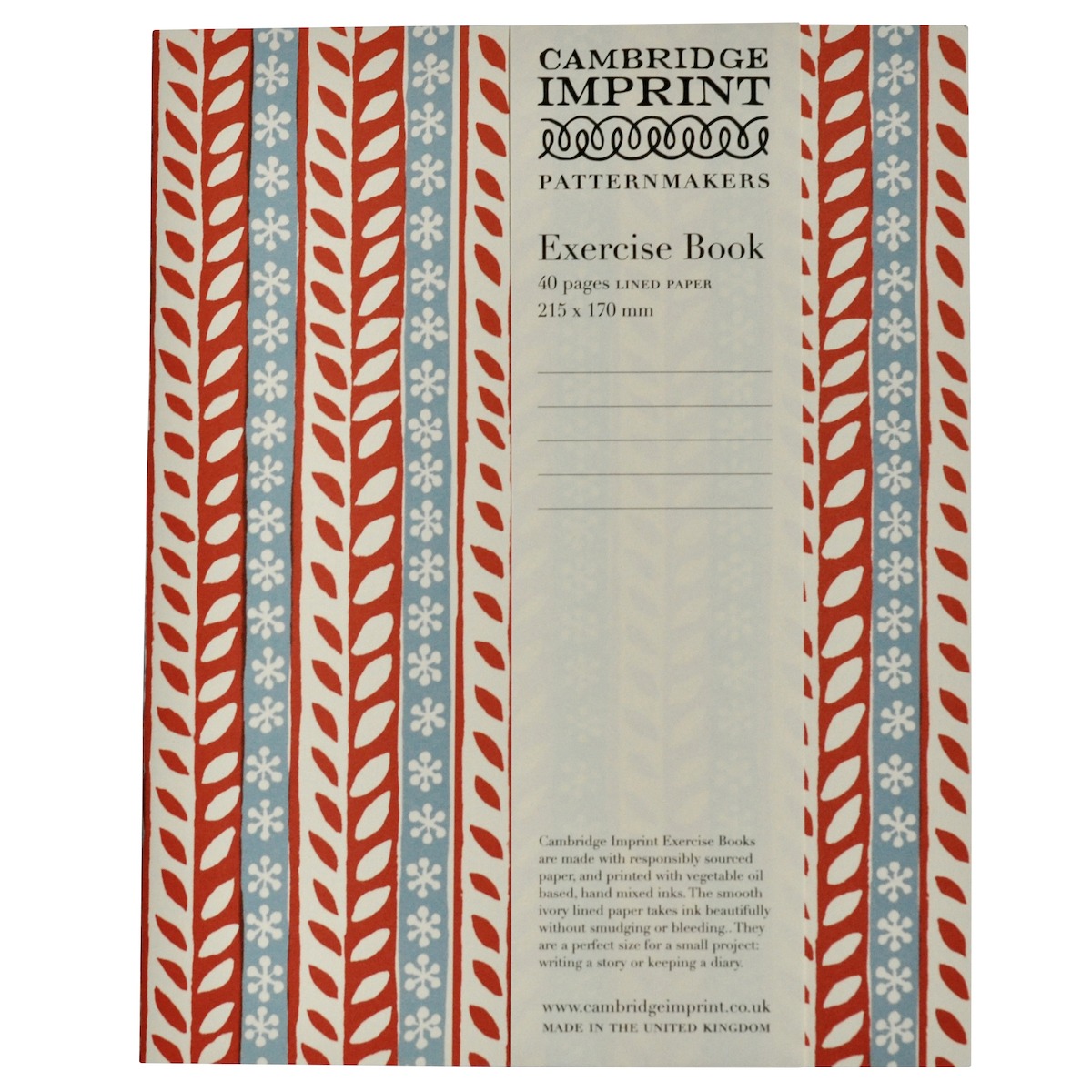 Exercise Book Merry Christmas Red and Blue (Lined) - Cambridge Imprint