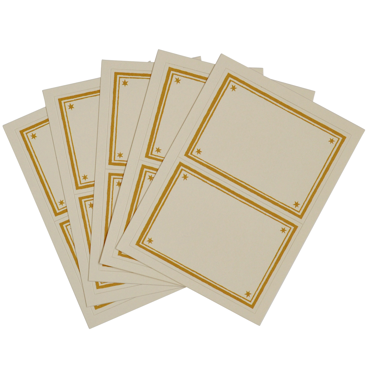 Packet of 10 Large Self-Adhesive Labels with Mustard Border - Cambridge ...