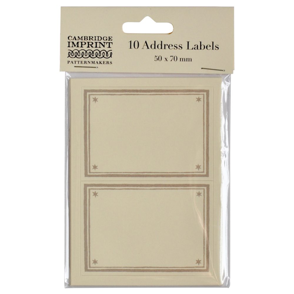 Packet of 10 Large Self-Adhesive Labels with Pearl Grey Border ...