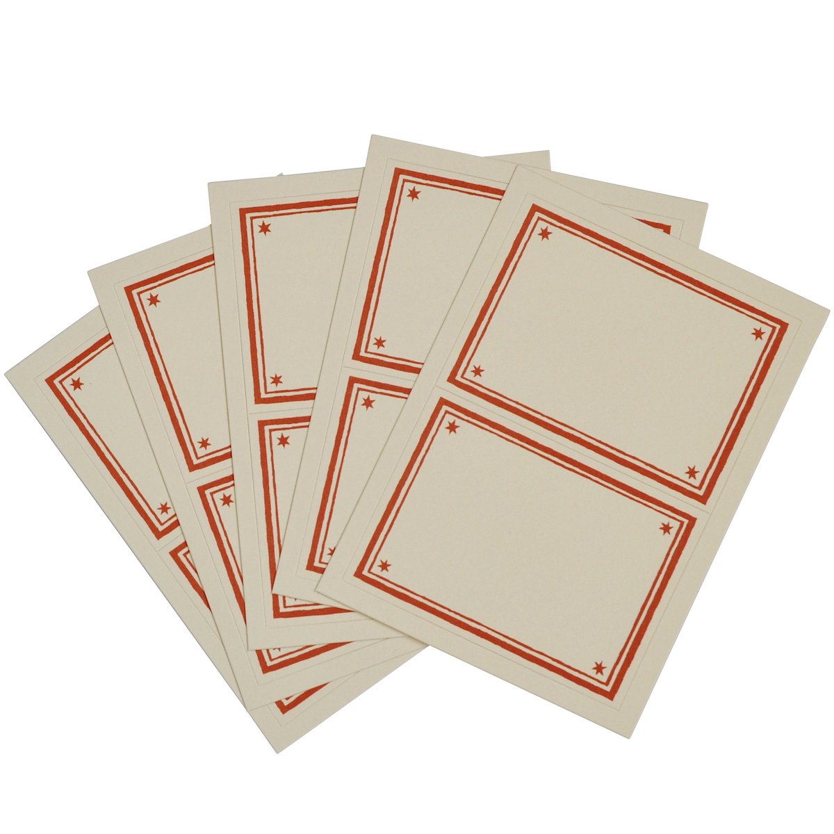 Packet of 10 Large Self-Adhesive Labels with Tomato Border - Cambridge ...