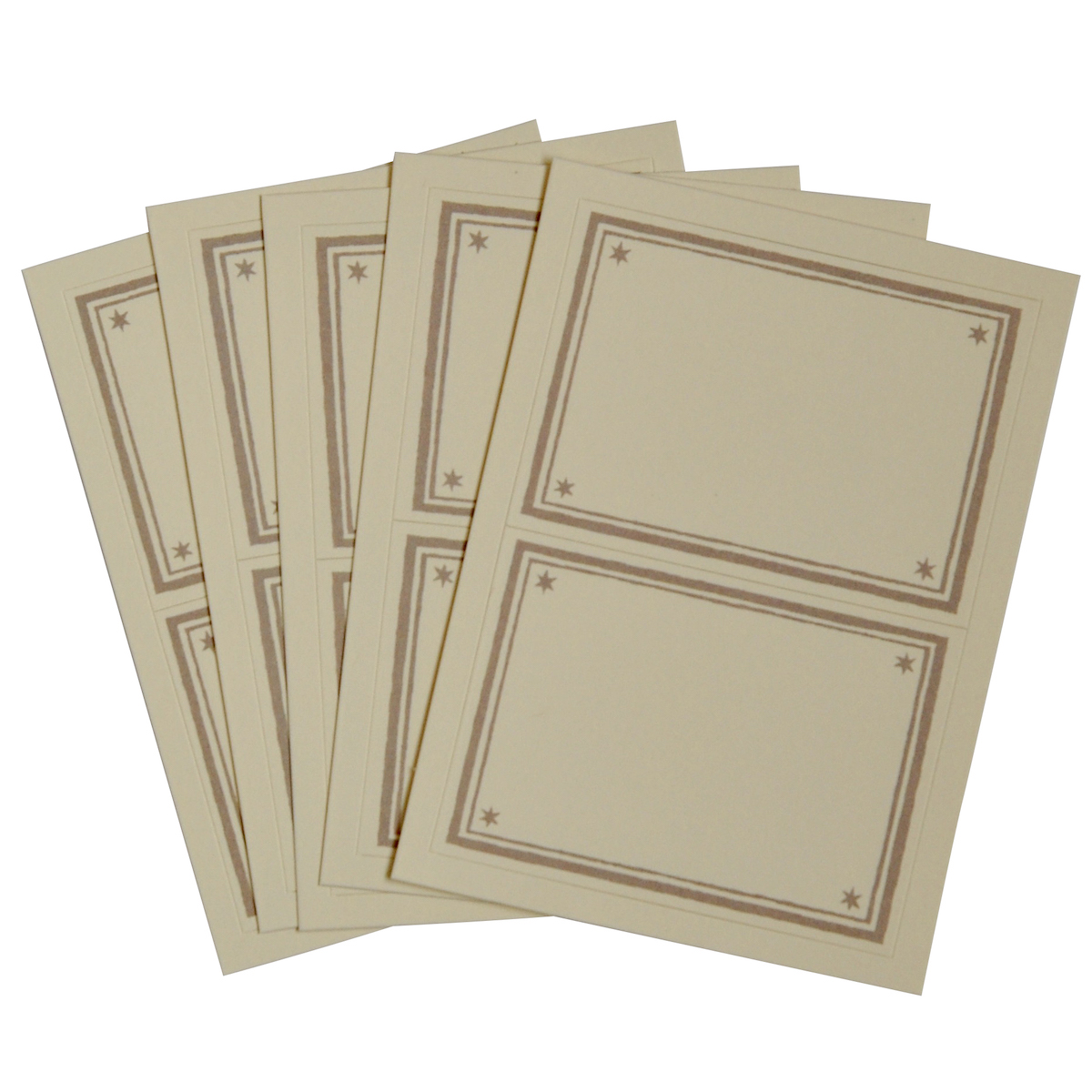 Packet of 10 Large Self-Adhesive Labels with Pearl Grey Border ...